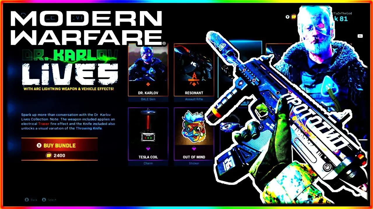 NEW DR KARLOV BUNDLE IN MODERN WARFARE! - BLUE ELECTRIC TRACER FIRE ...