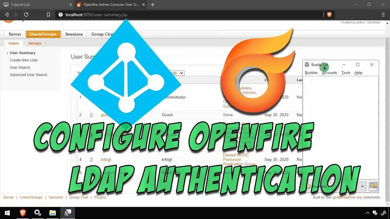 Configure OpenFire XMPP Chat LDAP Authentication
