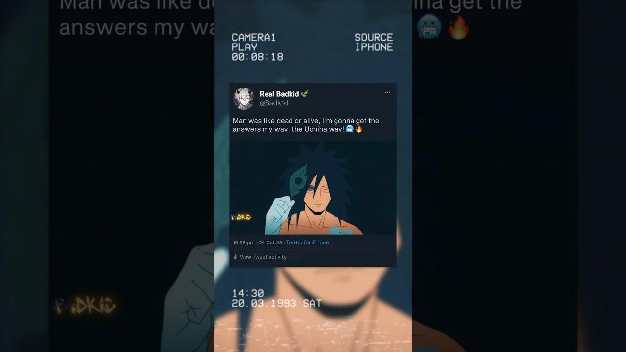 Do not underestimate the visual prowess of the uchiha 🔥