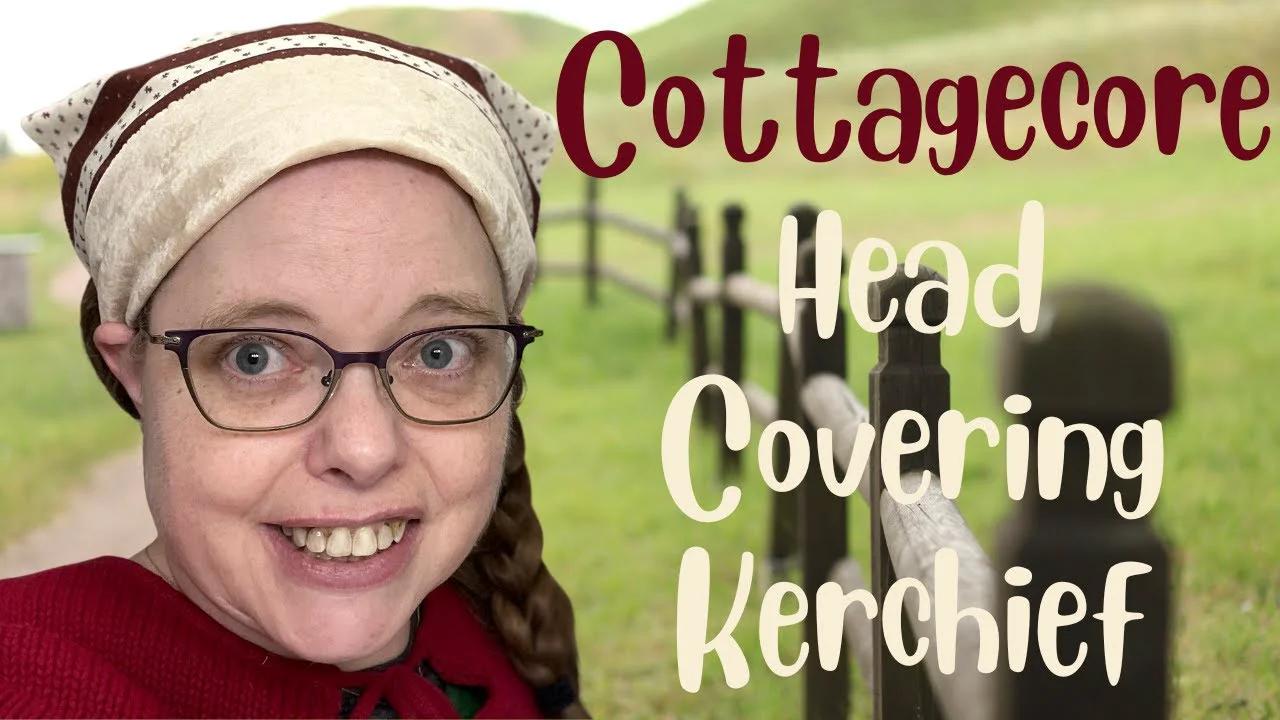 🧵 Cottagecore Head Covering Kerchief // Handsewing ️
