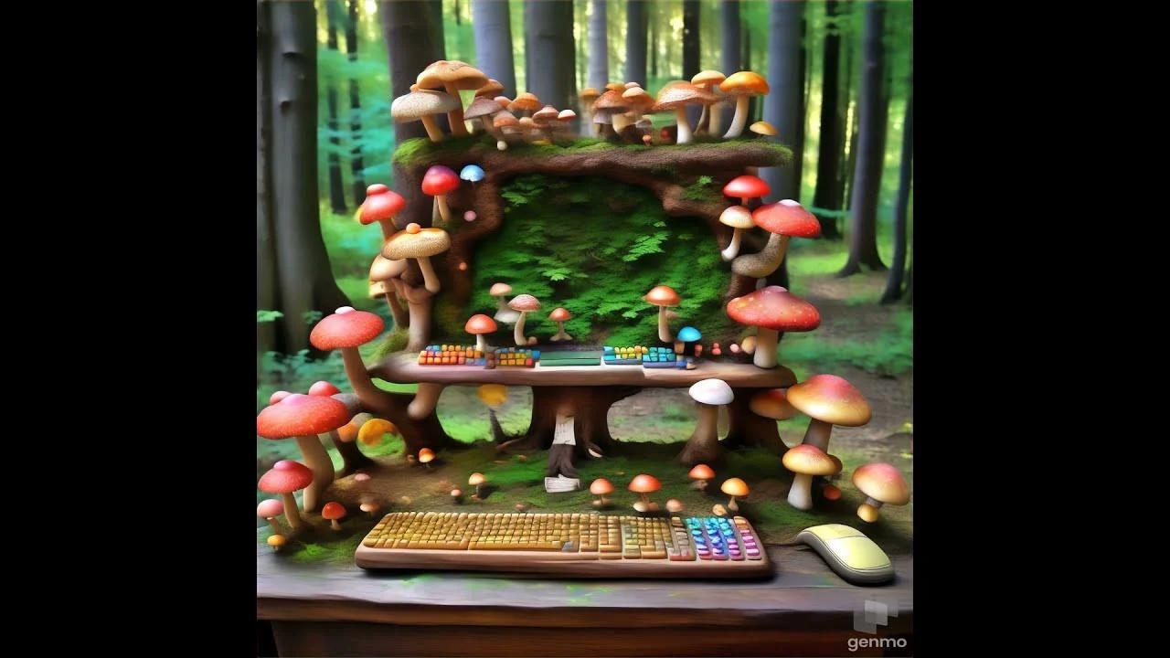 🍄 Mushroom Computer: A Sustainable Innovation 🖥️🌱 #futureart #animation ...