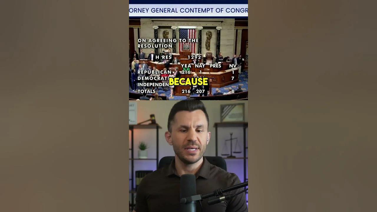 Merrick Garland held in CONTEMPT by Congress