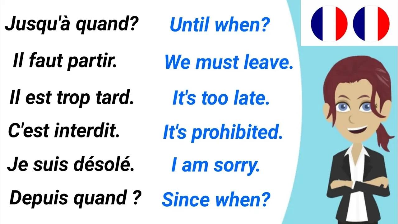 Short and Useful Phrases to Speak French Fluently. | Phrases utiles en ...