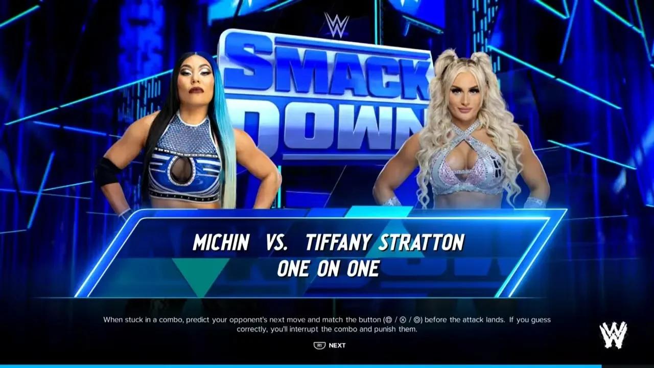 Smackdown Michin vs Tiffany Stratton in the WWE Women’s US Title ...