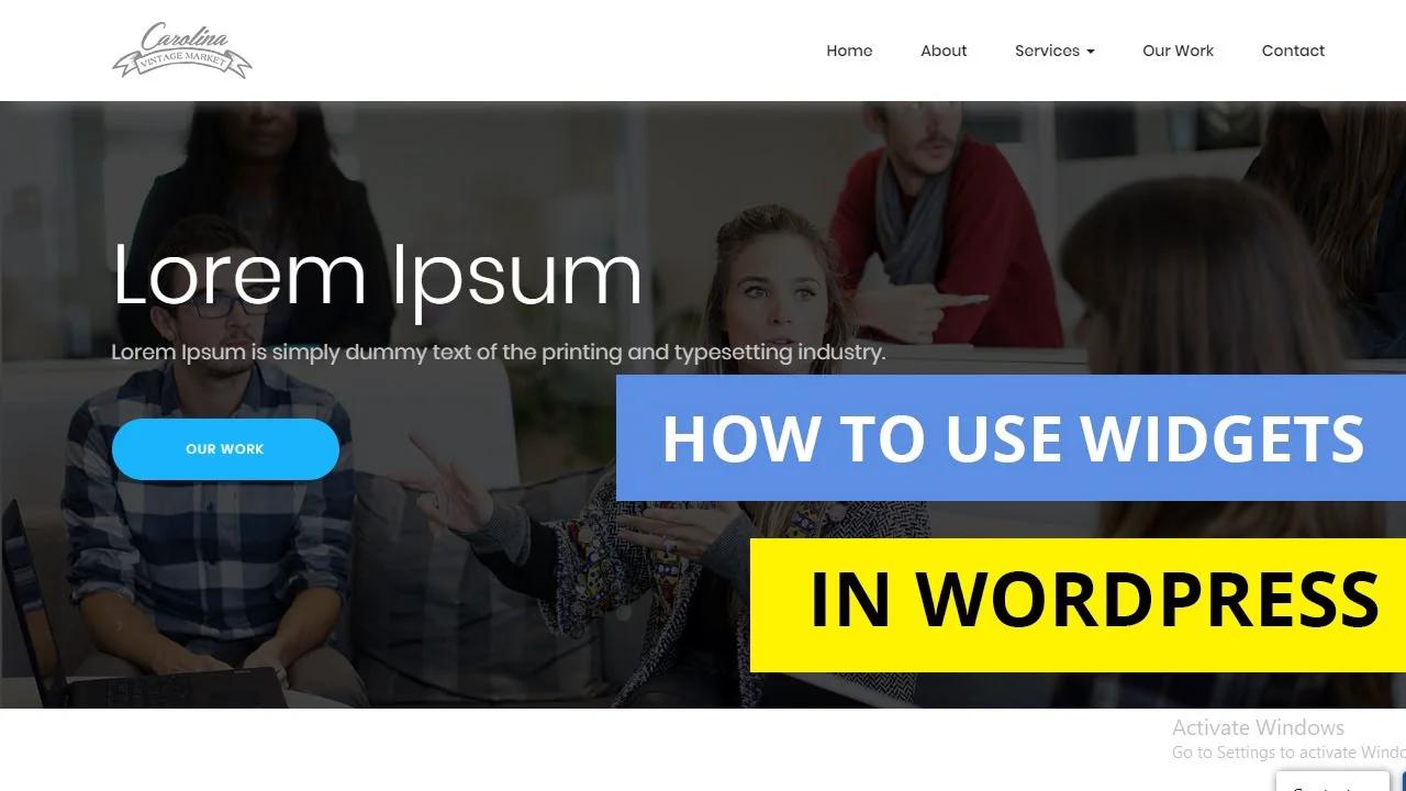 How To Use Widgets In Wordpress Wordpress Basics Tutorial