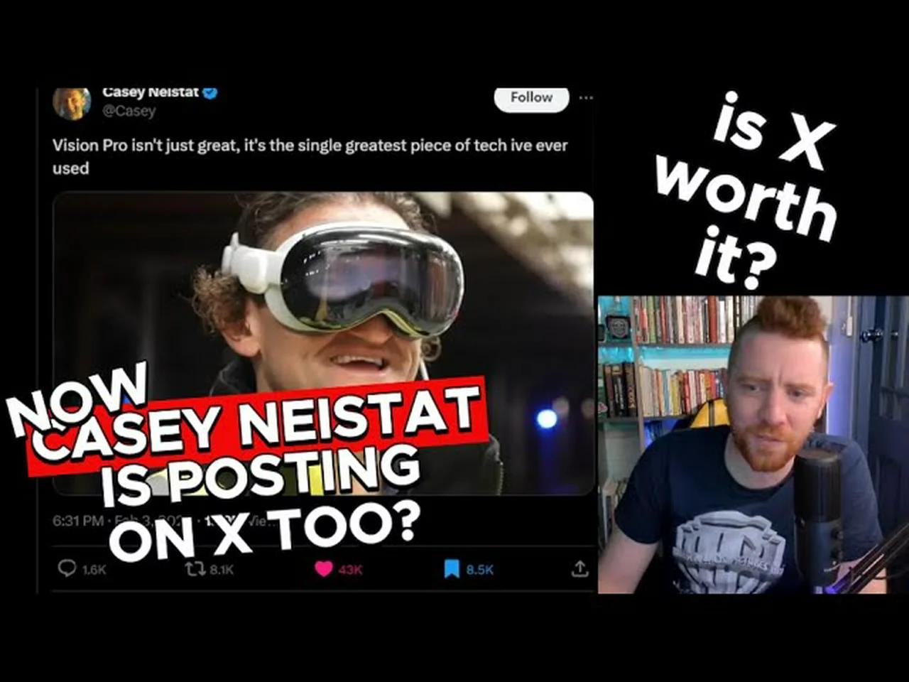 Casey Neistat Reviewing the Apple Vision Pro on X?