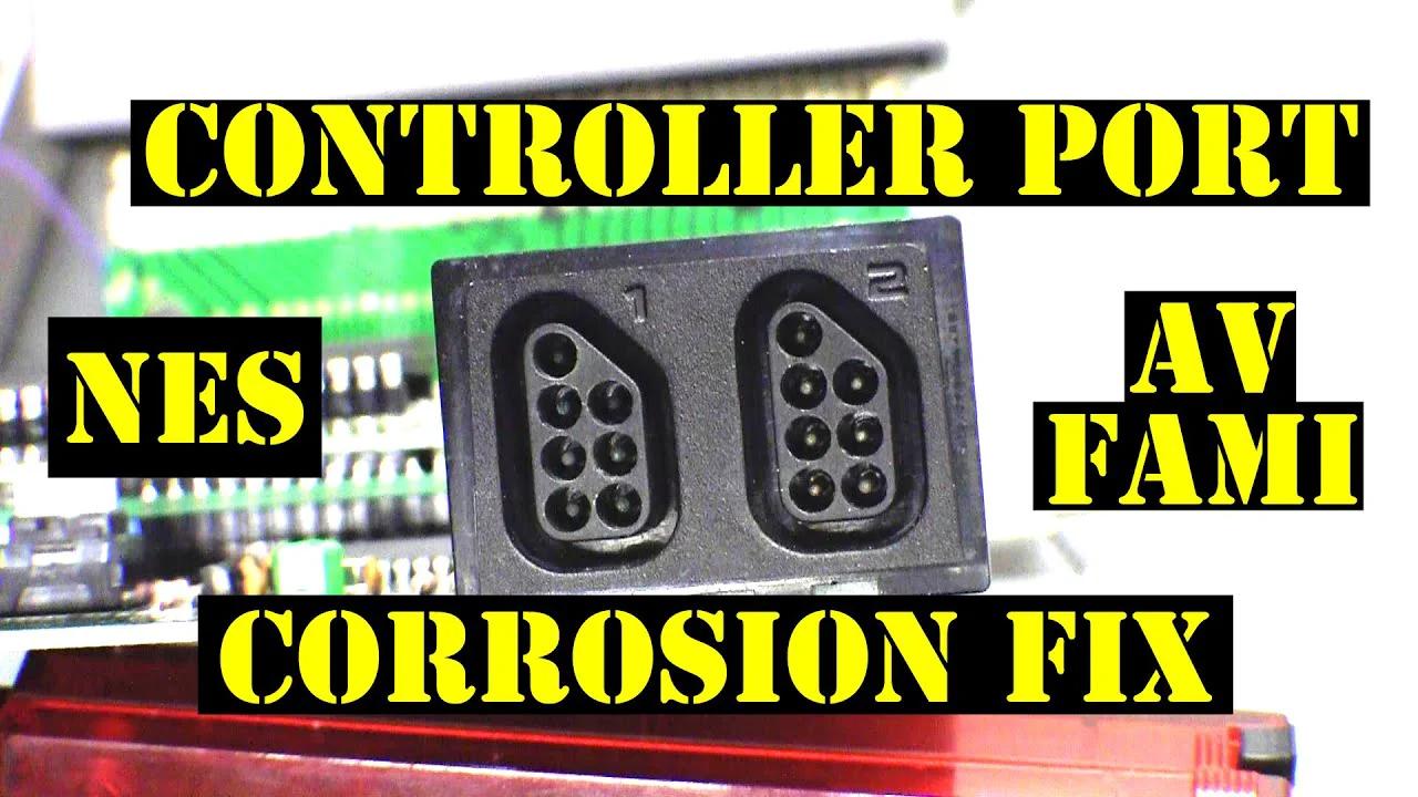 Nintendo NES-101 - controller port corrosion repair