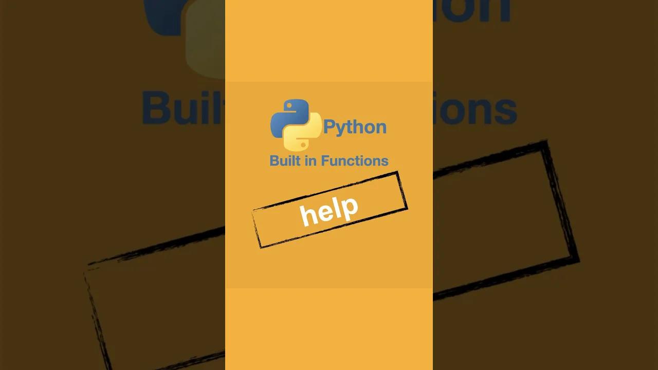 help Python Yerleşik (Gömülü Built-in) Fonksiyonlar #coding #python #programming
