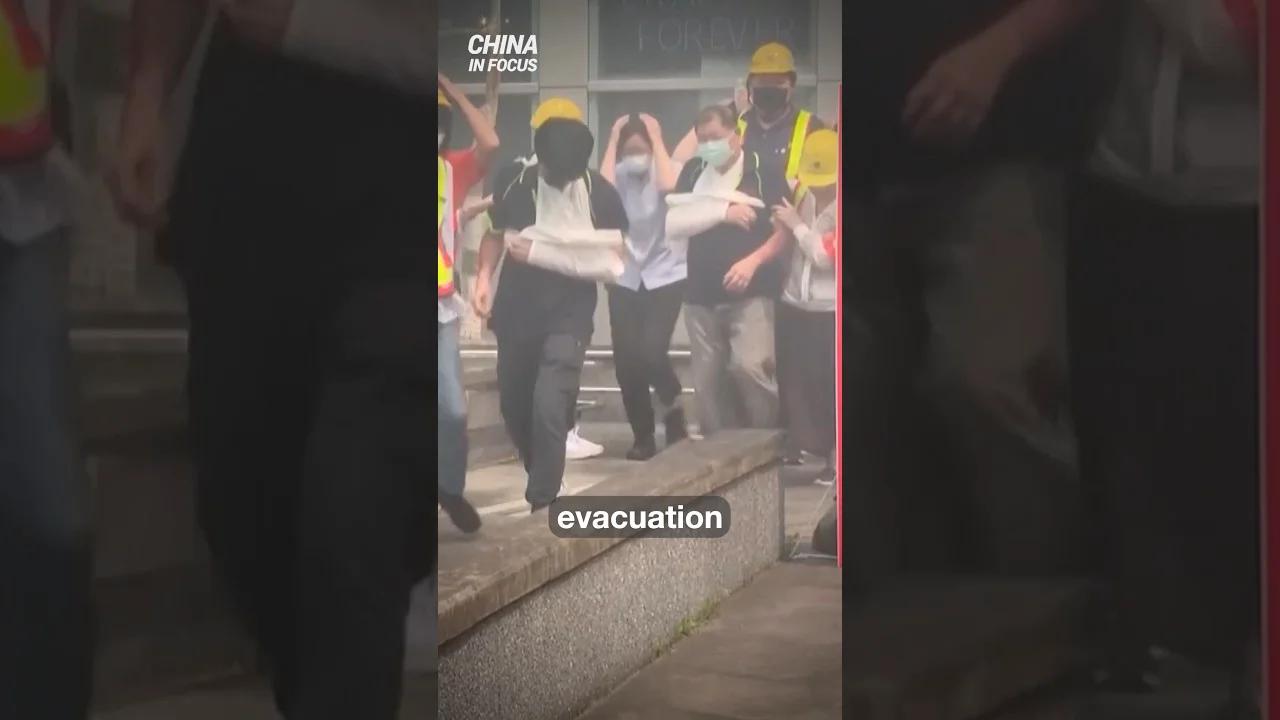 Taiwan Holds Air Raid Attack Evacuation Drill