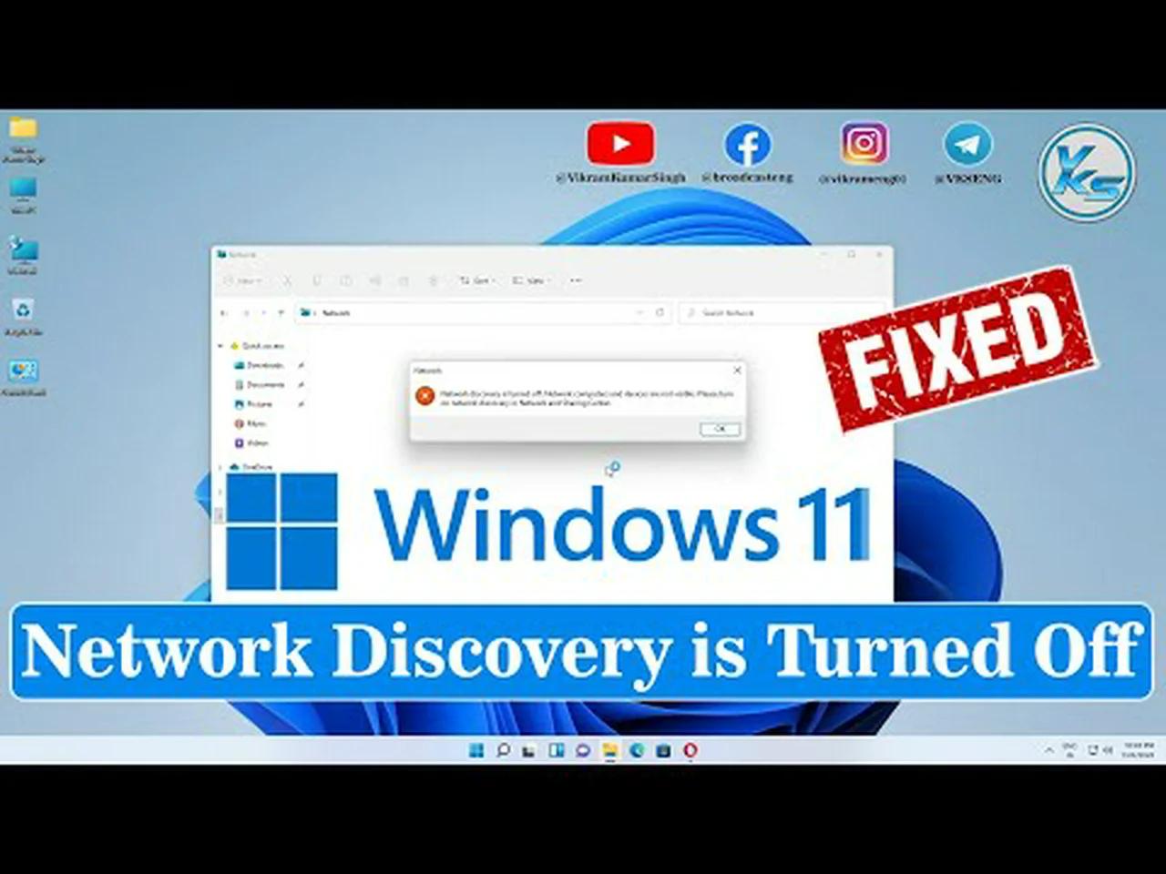 Windows 11 - Network Discovery is Turned Off. Network Computers And ...