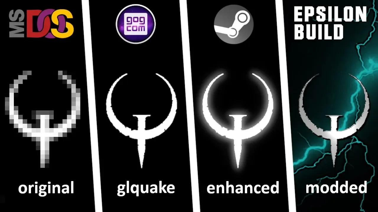 Quake Comparison I DOS vs glquake vs Steam vs Epsilon Build mod