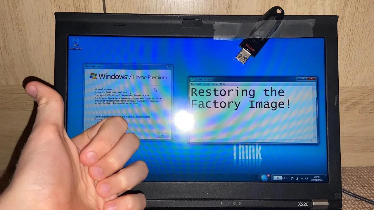 Restoring the Lenovo ThinkPad X220 Factory Image!