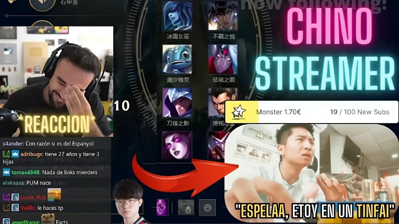 🤣ILLOJUAN reacciona a STREAMER CHINO jugando LOL en STREAM mientras ...