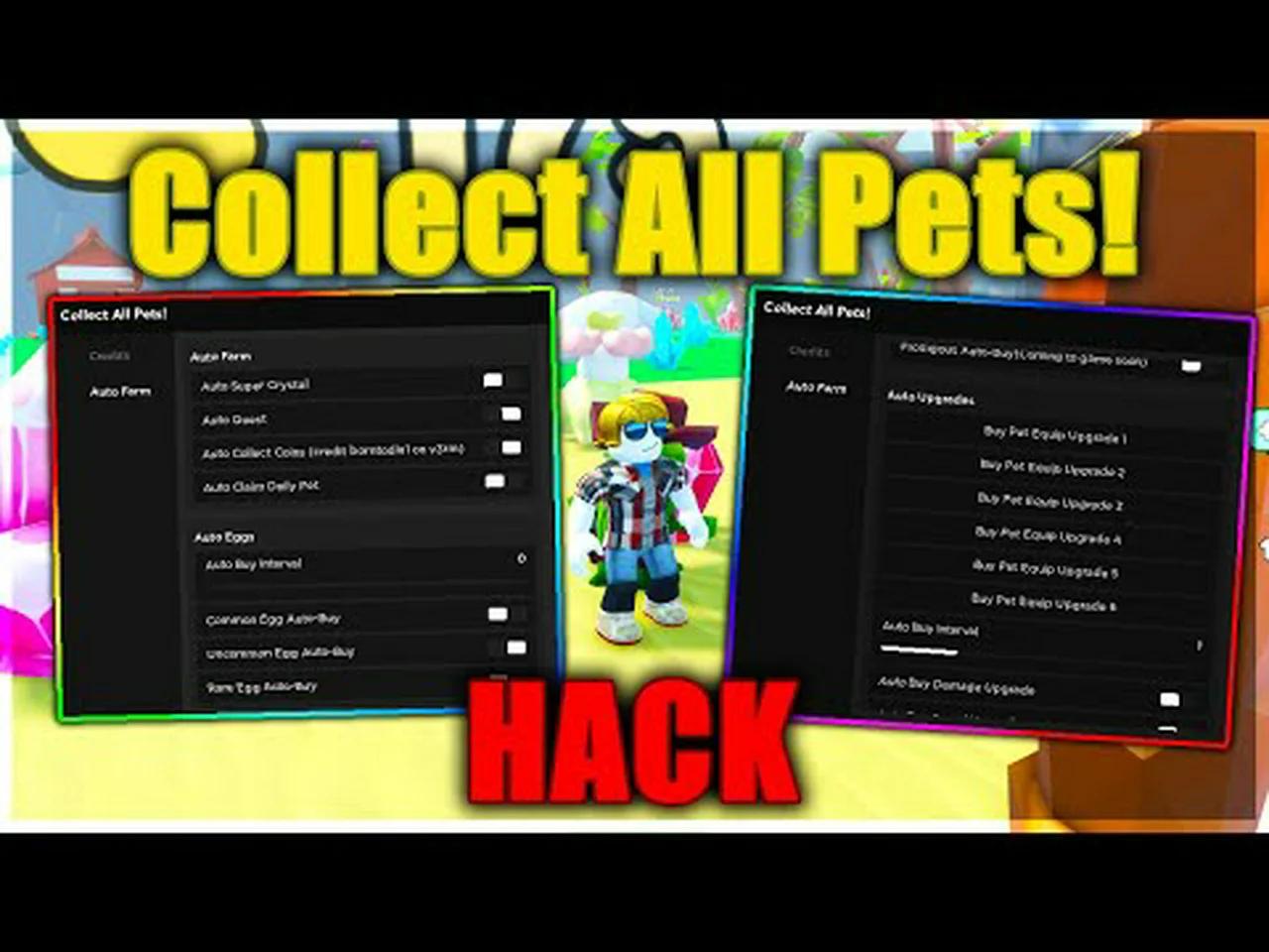ROBLOX Collect All Pets! HACK GUI SCRIPT | UNLIMITED COINS, UNLOCK ...