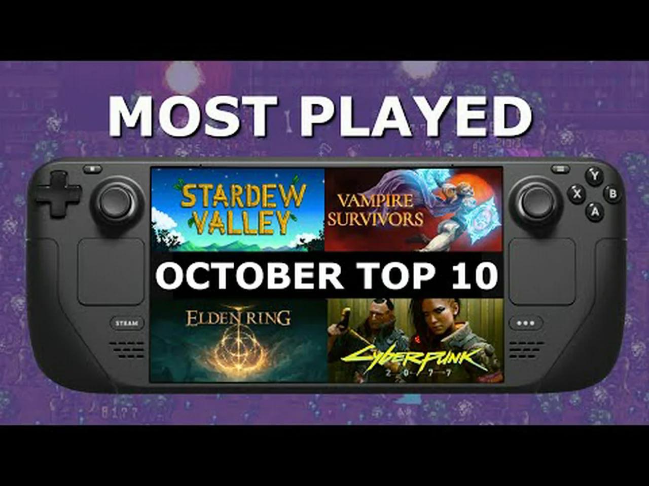 Most Played Steam Deck Games October 2022 - Most Hours Played