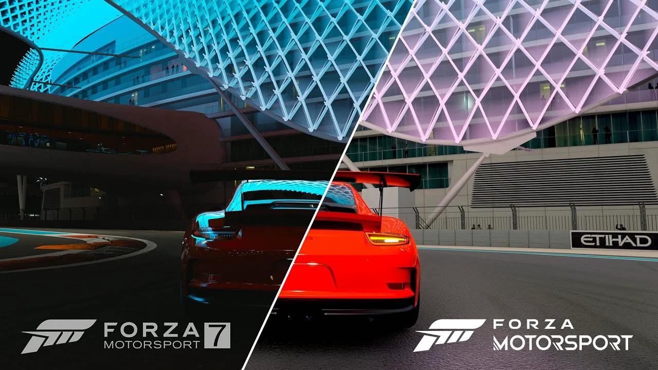 Forza Motorsport vs Forza Motorsport 7 - Yas Marina Circuit comparison