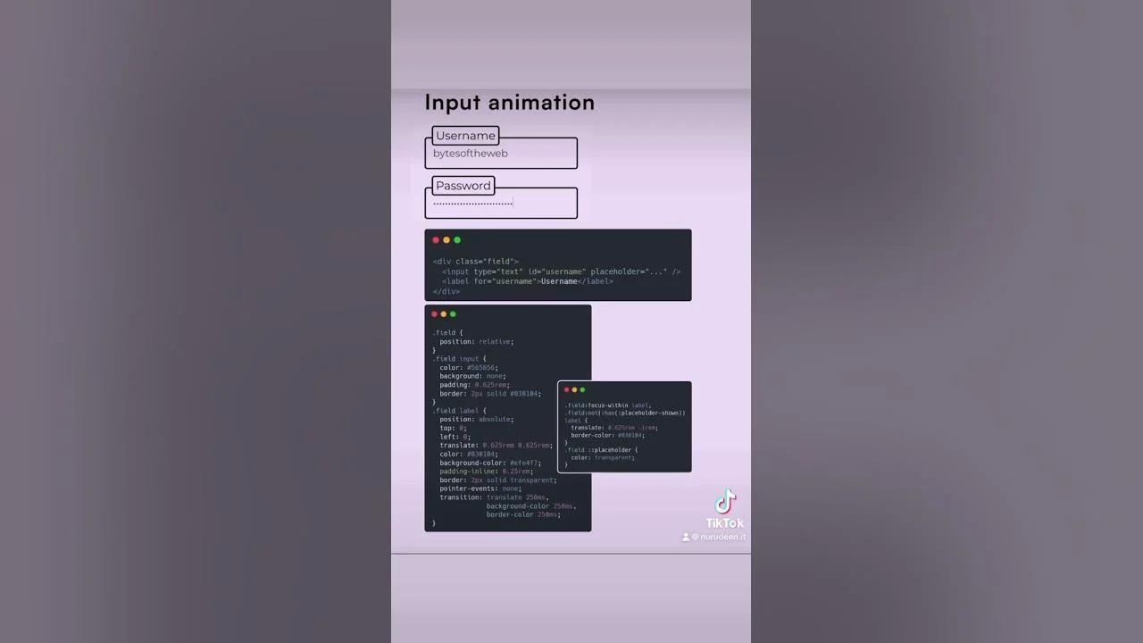 Best Input Field Animation #csstricks #coding #css3animation # ...