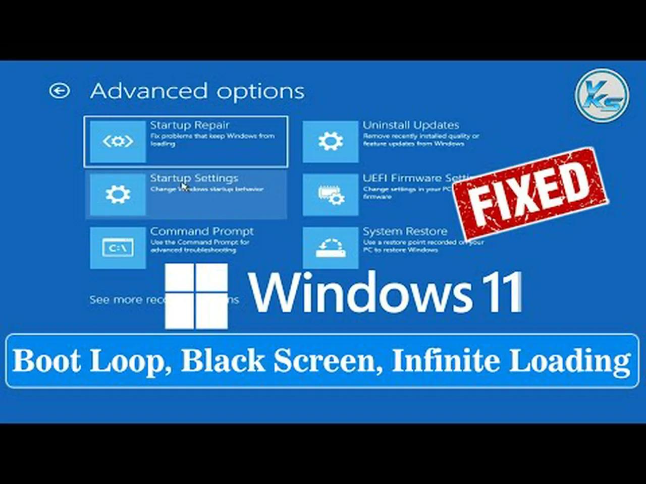 How To Fix Windows 11 Boot Loop, Black Screen, Infinite Loading