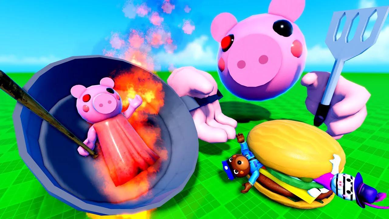 ROBLOX PIGGY GETS COOKED in Roblox VR Hands! I became Giant PIGGY IN ...