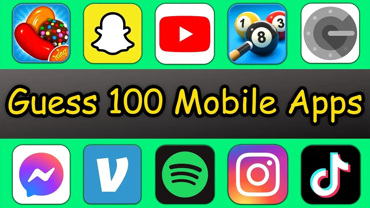 Guess 100 Mobile App Logos In 3 Seconds (Logo Quiz)