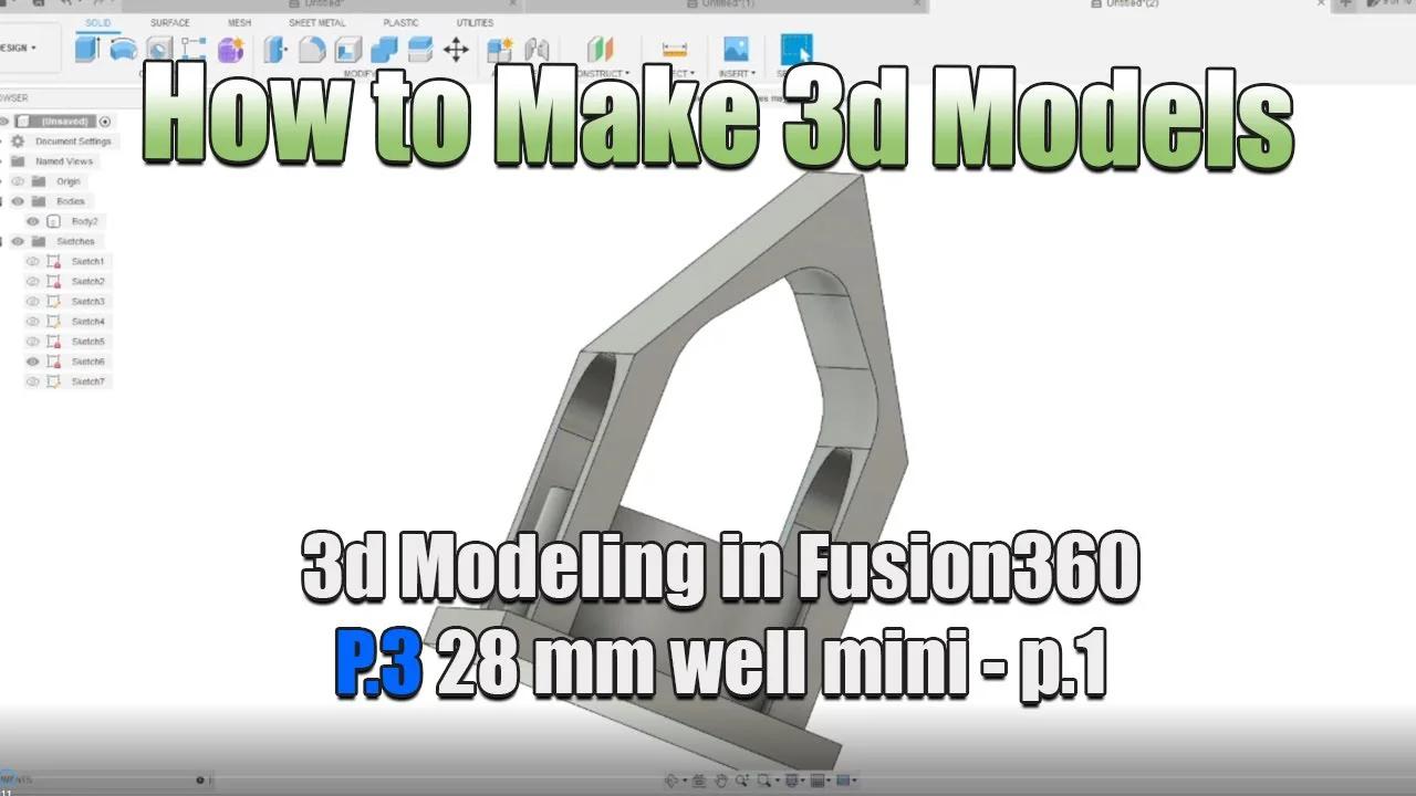How to Make 3d models in fusion 360 free - the basics - table top mini