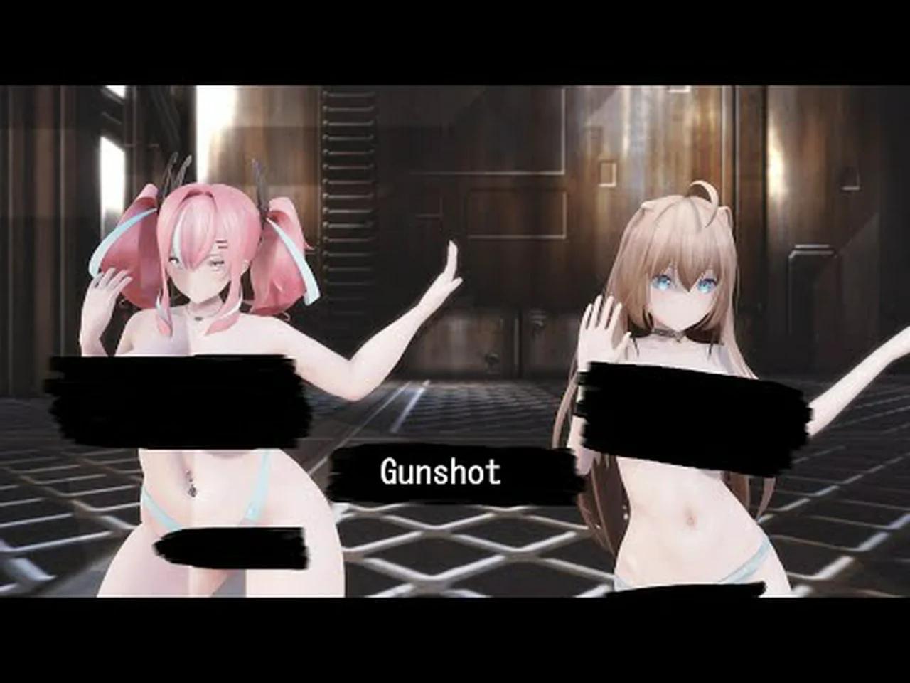 [Azur Lane & Original Character MMD R18] Gunshot - Bremerton & Kyo Chan