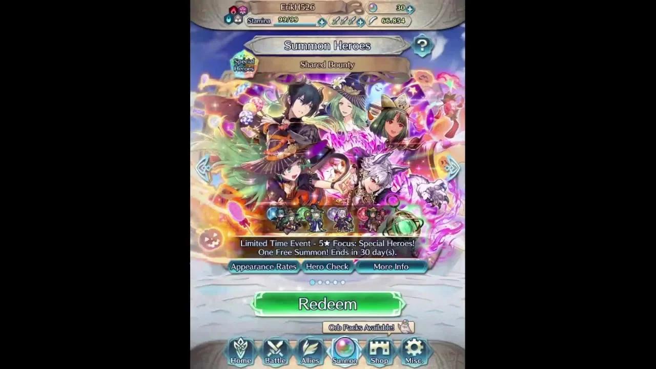 ErikH526 - Fire Emblem Heroes - Shared Bounty Summoning Event - 10-07-2021
