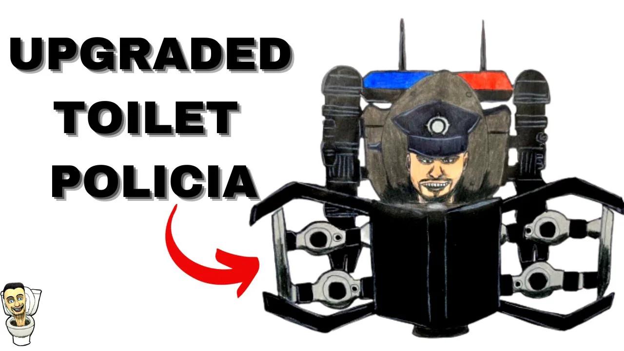 Cómo DIBUJAR al👮UPGRADED TOILET POLICIA🚽del TOILET 65 (Skibidi Toilet)