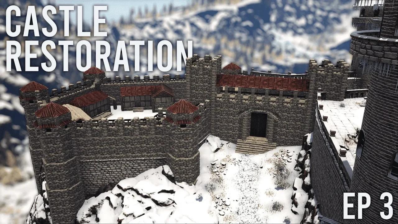ARK: Lost Island - Ep 3 of Restoring the Snow Castle Ruins (Speed Build)