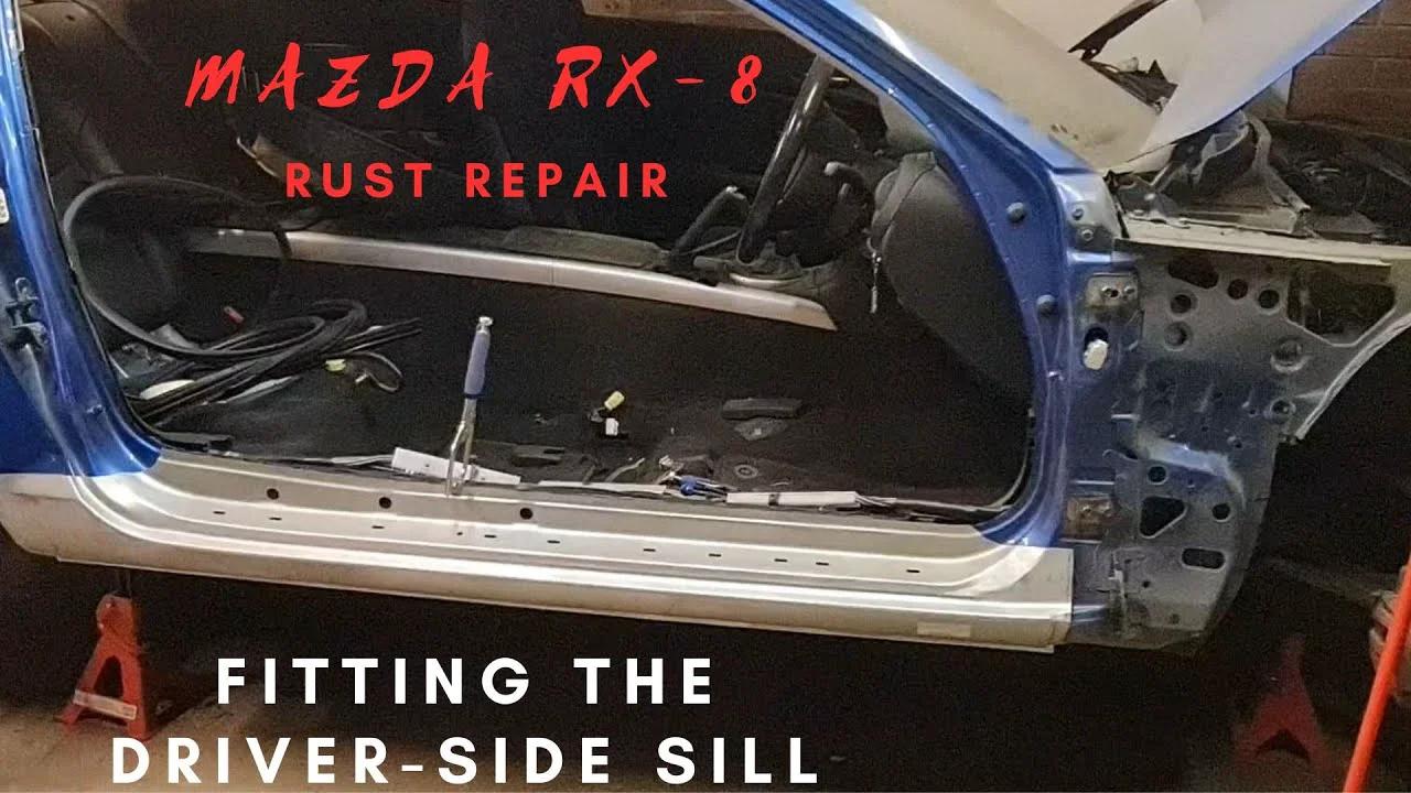 Restoring a rusty Mazda RX-8 - preparing the driver-side sill/rocker ...