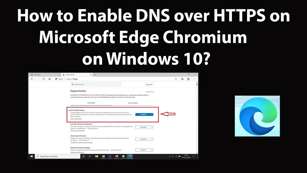 How to Enable DNS over HTTPS on Microsoft Edge Chromium on Windows 10?