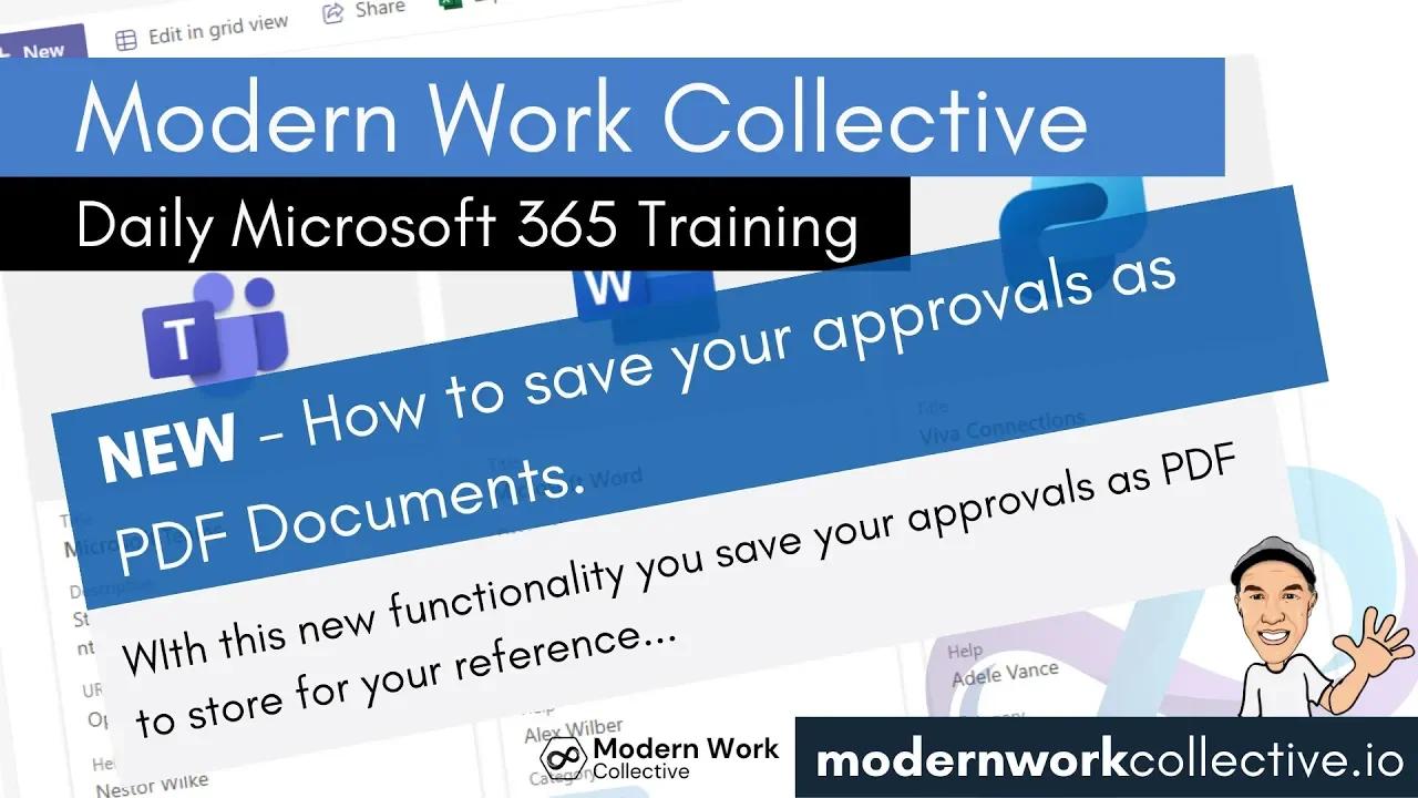 Microsoft Teams Approval Application - Save your Approvals to PDF