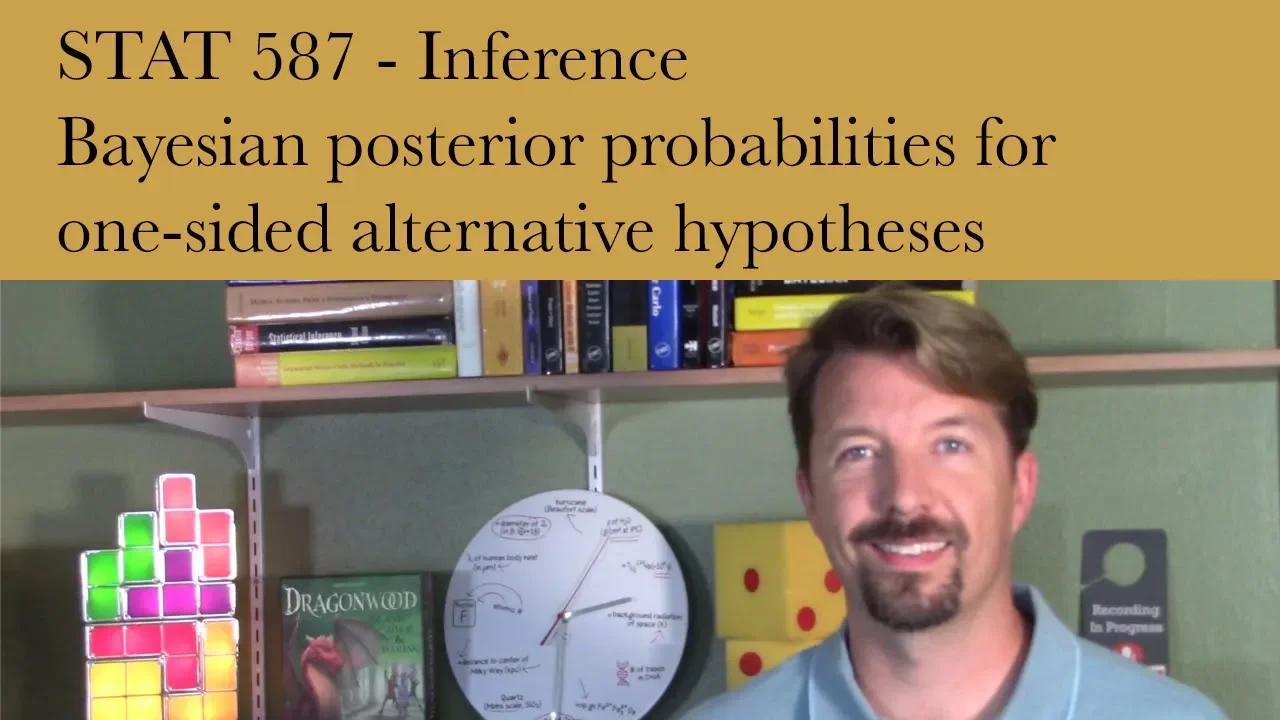 Bayesian posterior probabilities for one-sided alternative hypotheses