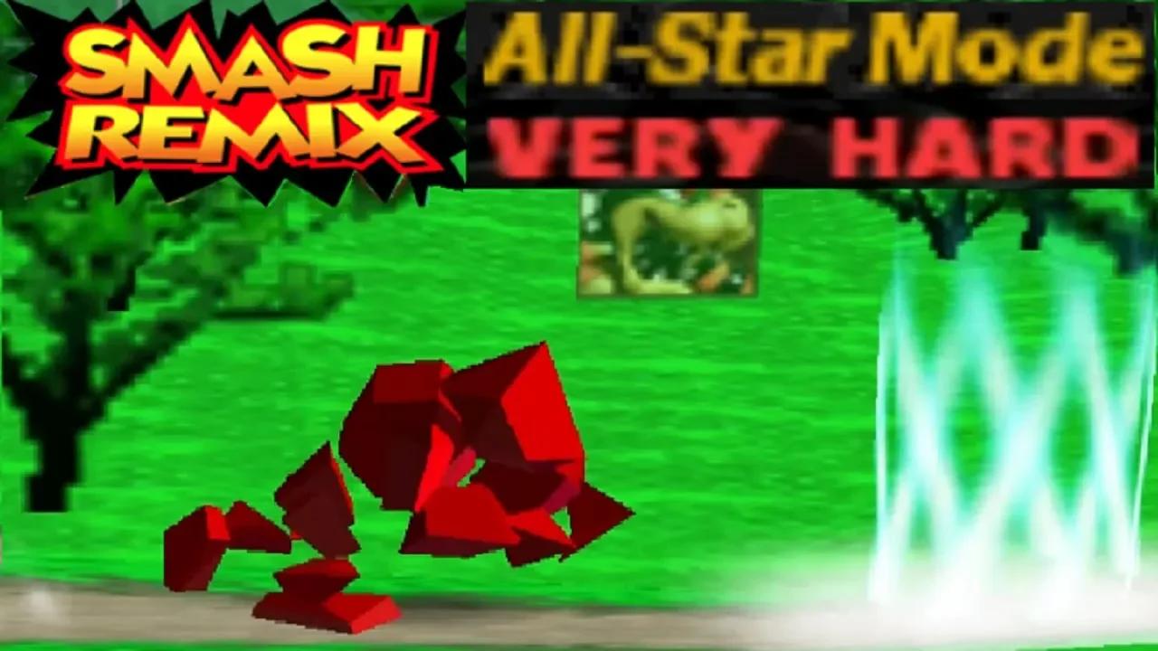 Smash Remix - All-Star Mode Gameplay with Polygon Donkey Kong (VERY HARD)