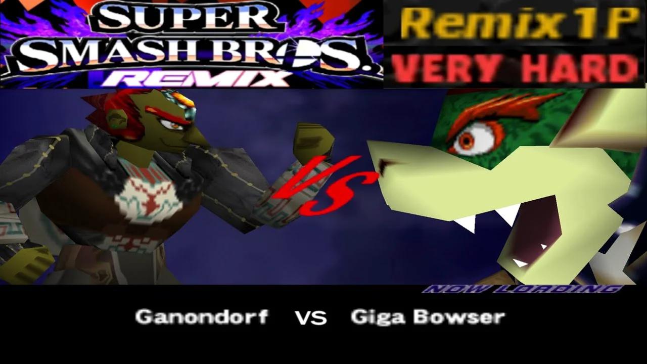 Smash Remix HD Textures Gameplay - Remix 1p Mode Ganondorf (Very Hard)