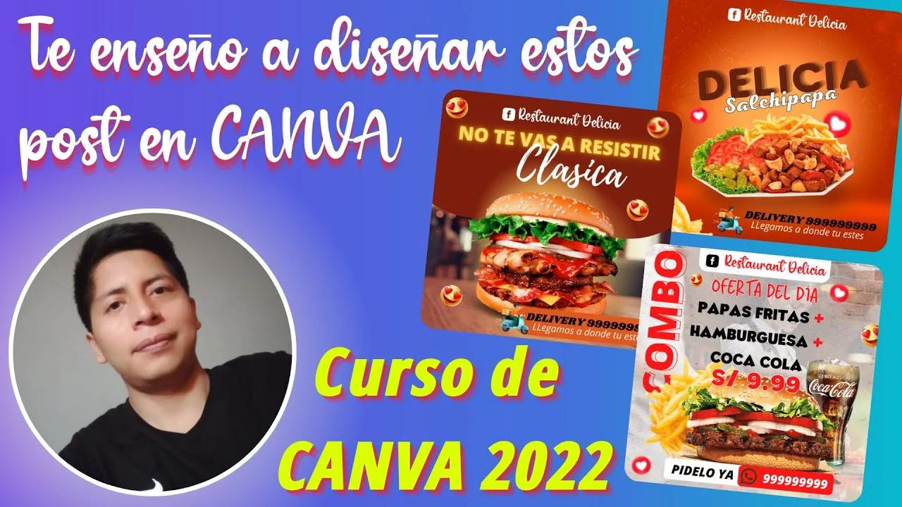 🔴 CURSO completo de CANVA 2022 🔴 1 era CLASE || Post para venta de Comida