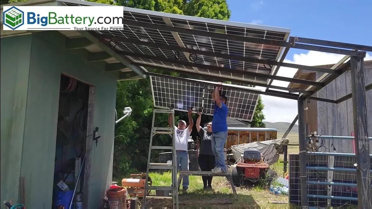 The Ranch House Gets 550w bifacial solar panels on Bigbattery.com system