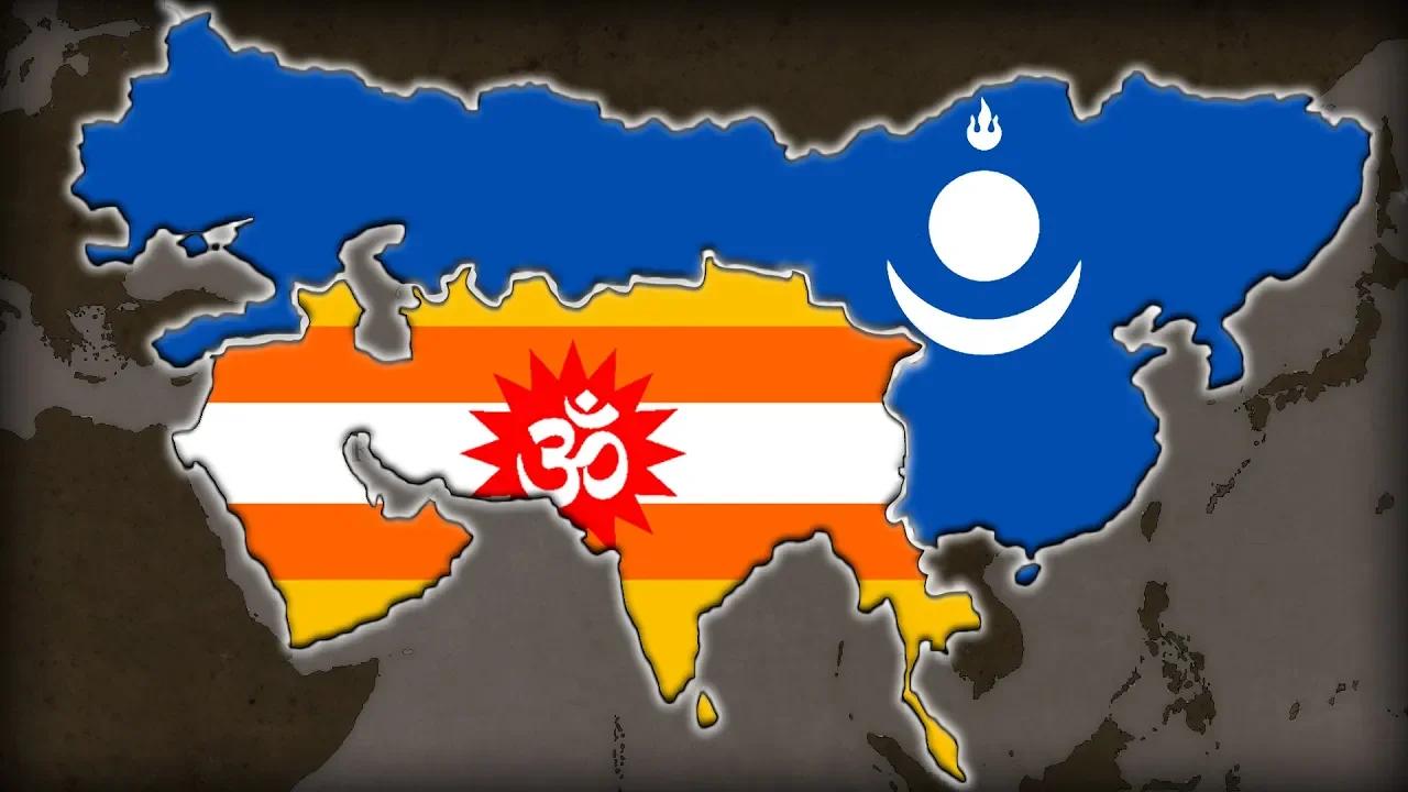 Vikramaditya Empire Vs Mongol Empire - Hoi4 Timelapse