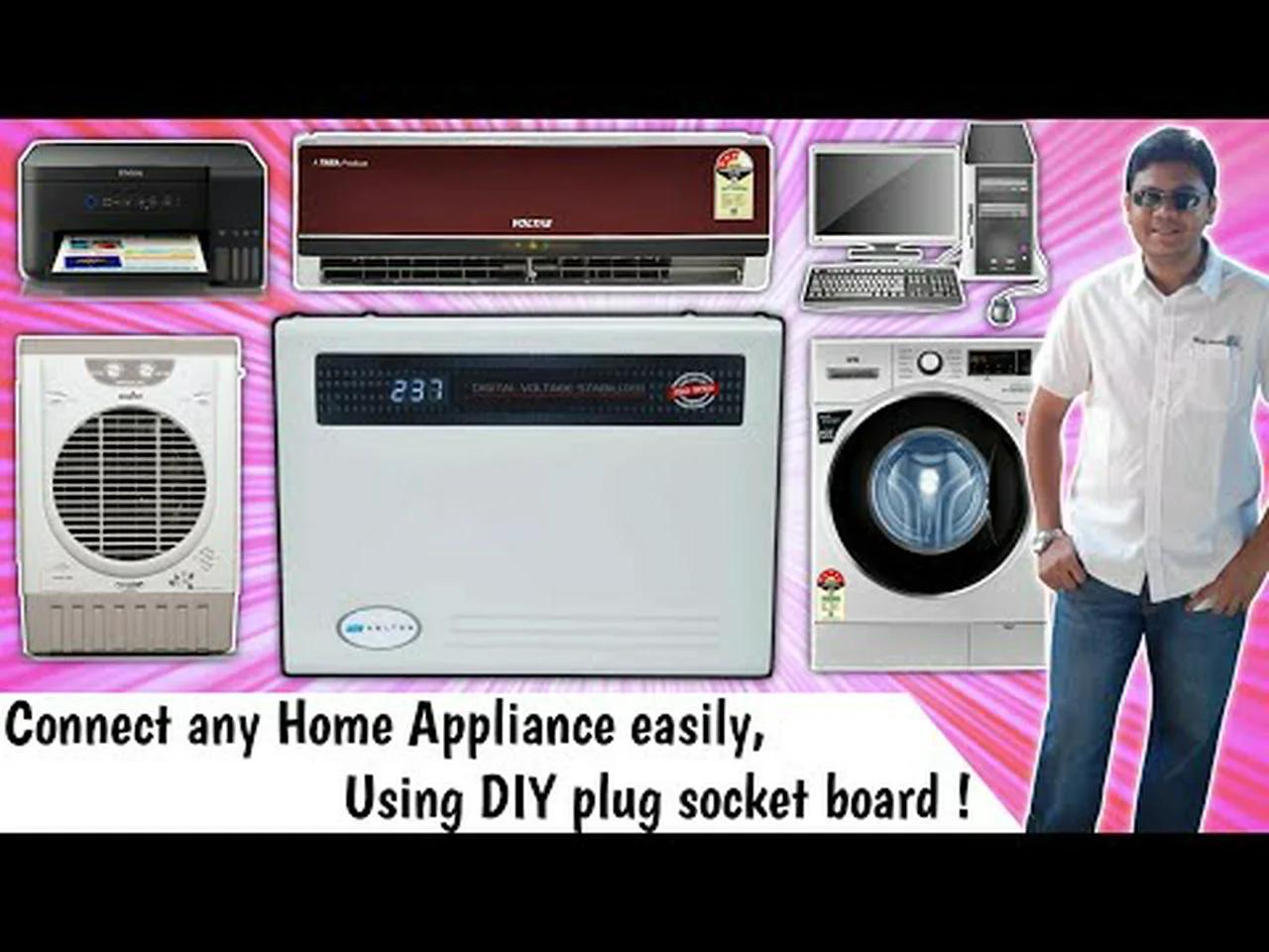 [Eng] How to Install Stabilizer Without Cutting Wires | DIY Plug Socket Board for Home Appliances