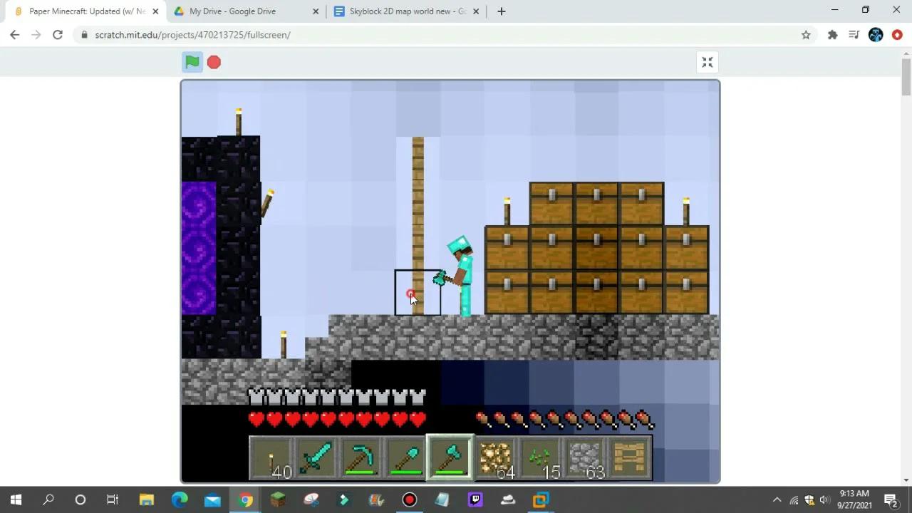 Building a Storage System (Paper Minecraft: Skyblock Adventure 2D #13)
