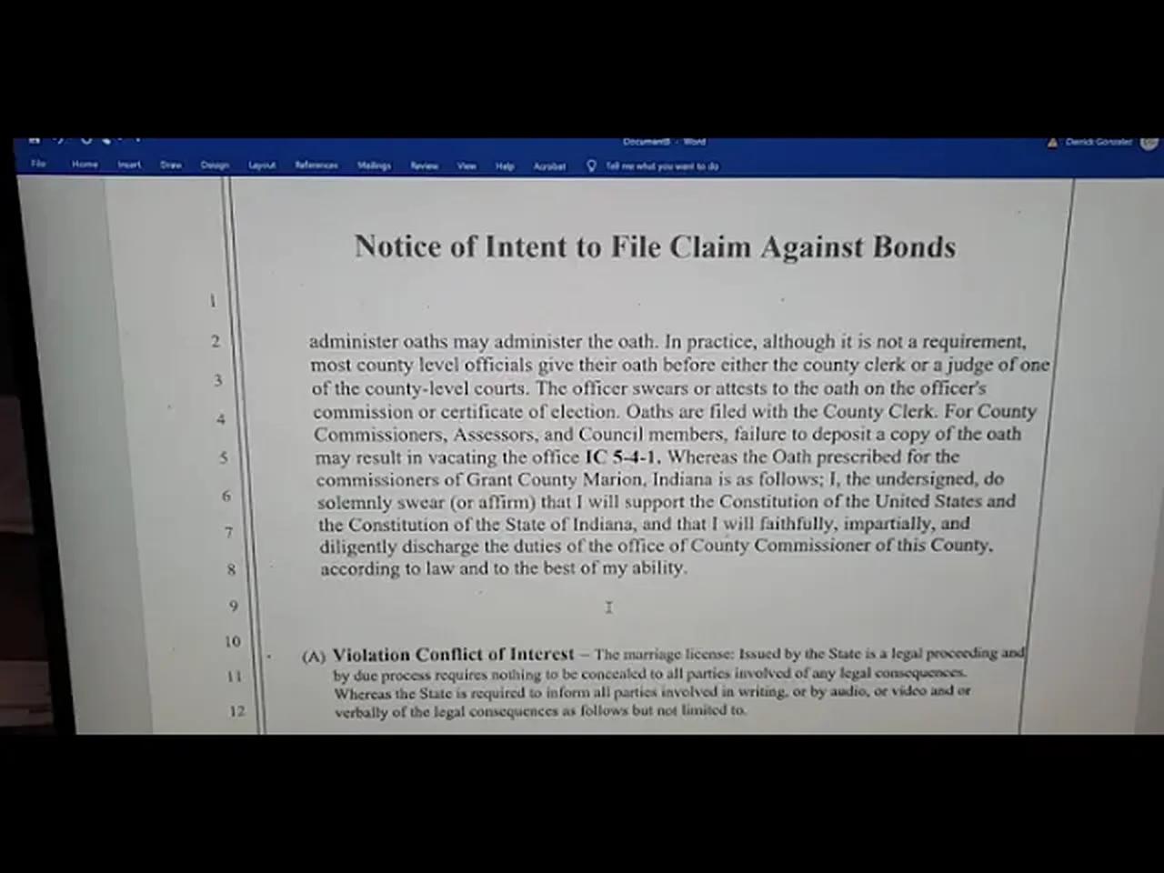 bringing claim against their bonds