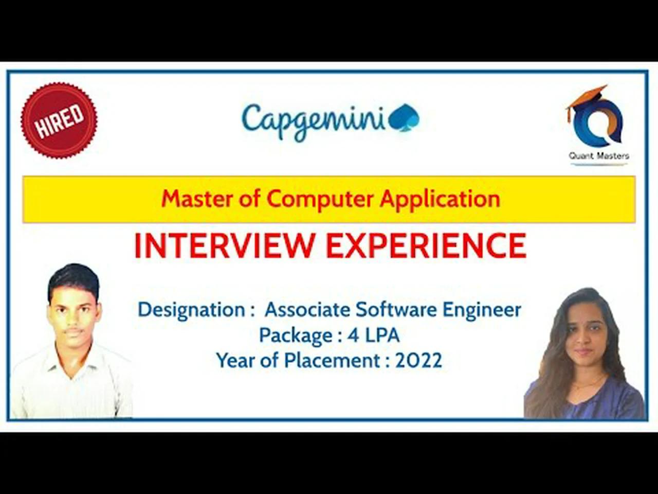 Capgemini Interview Experience - 2022 | Designation Associate Software Engineer ( 4LPA )