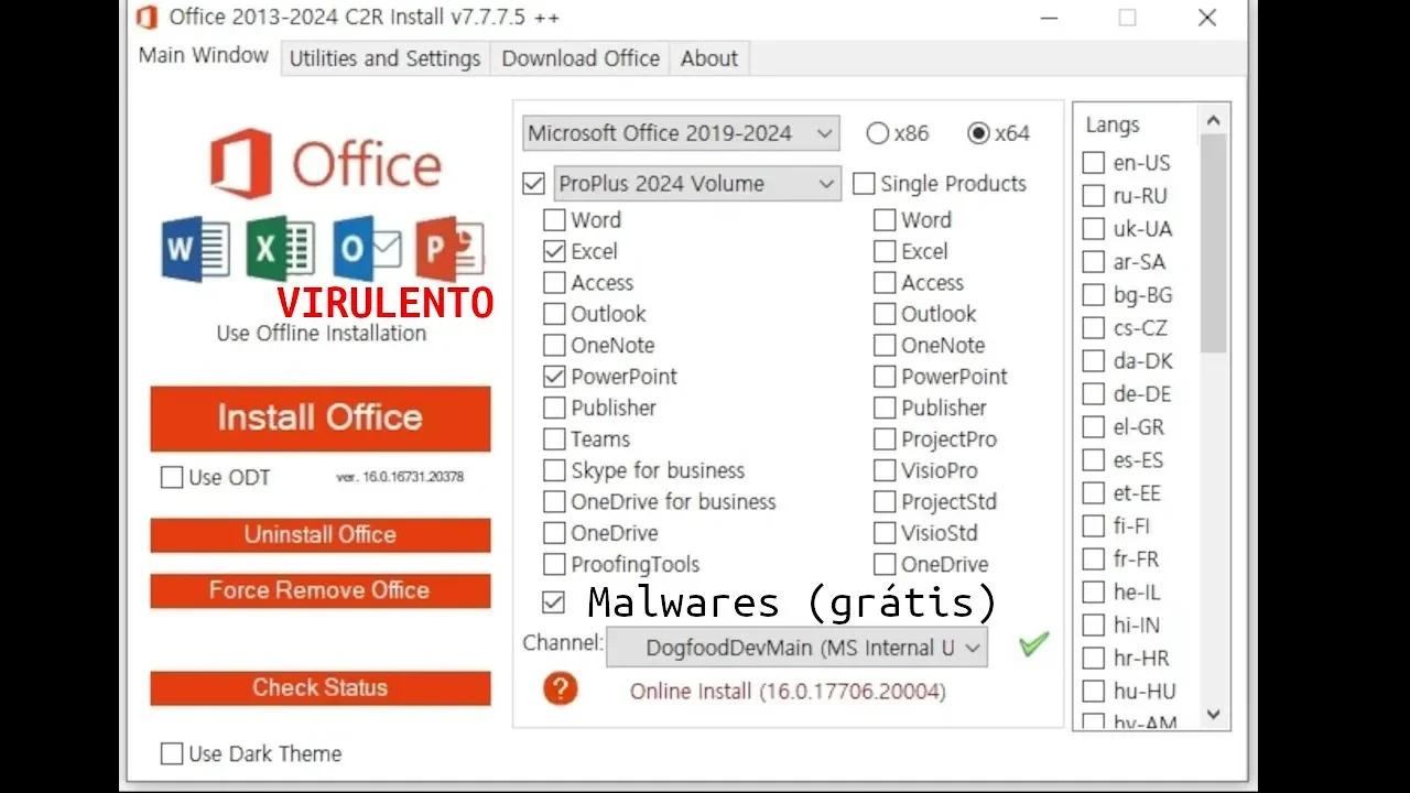 MICROSOFT OFFICE PIRATA é usado para disseminar MALWARES, de RAT até ...