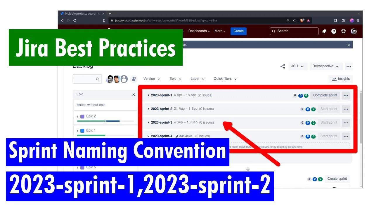 Jira Best Practices - Sprint Naming Convention