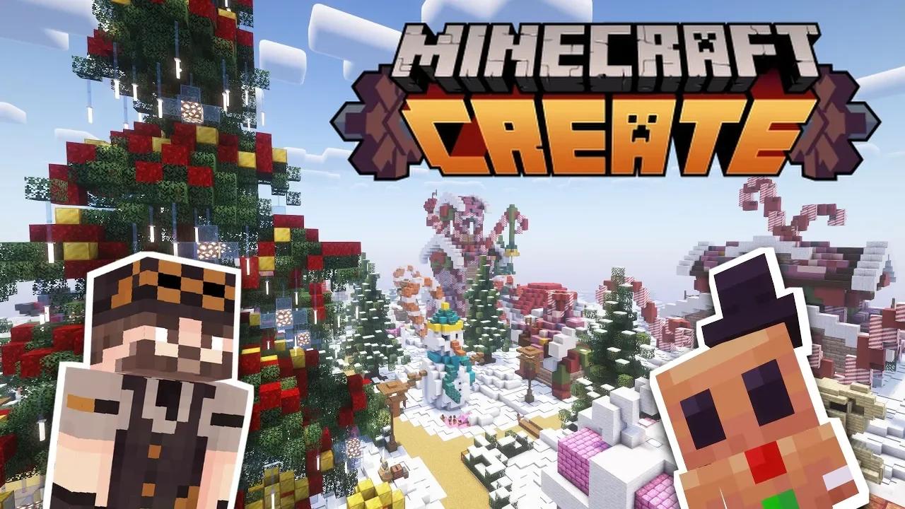 A Minecraft Create Mod Winter Village - Create Confectionery Guide
