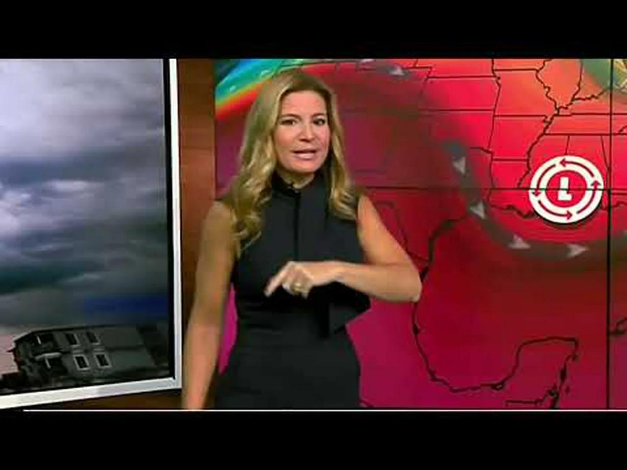 Jen Carfagno - The Weather Channel - 110221 Black Jumpsuit - Profile ...