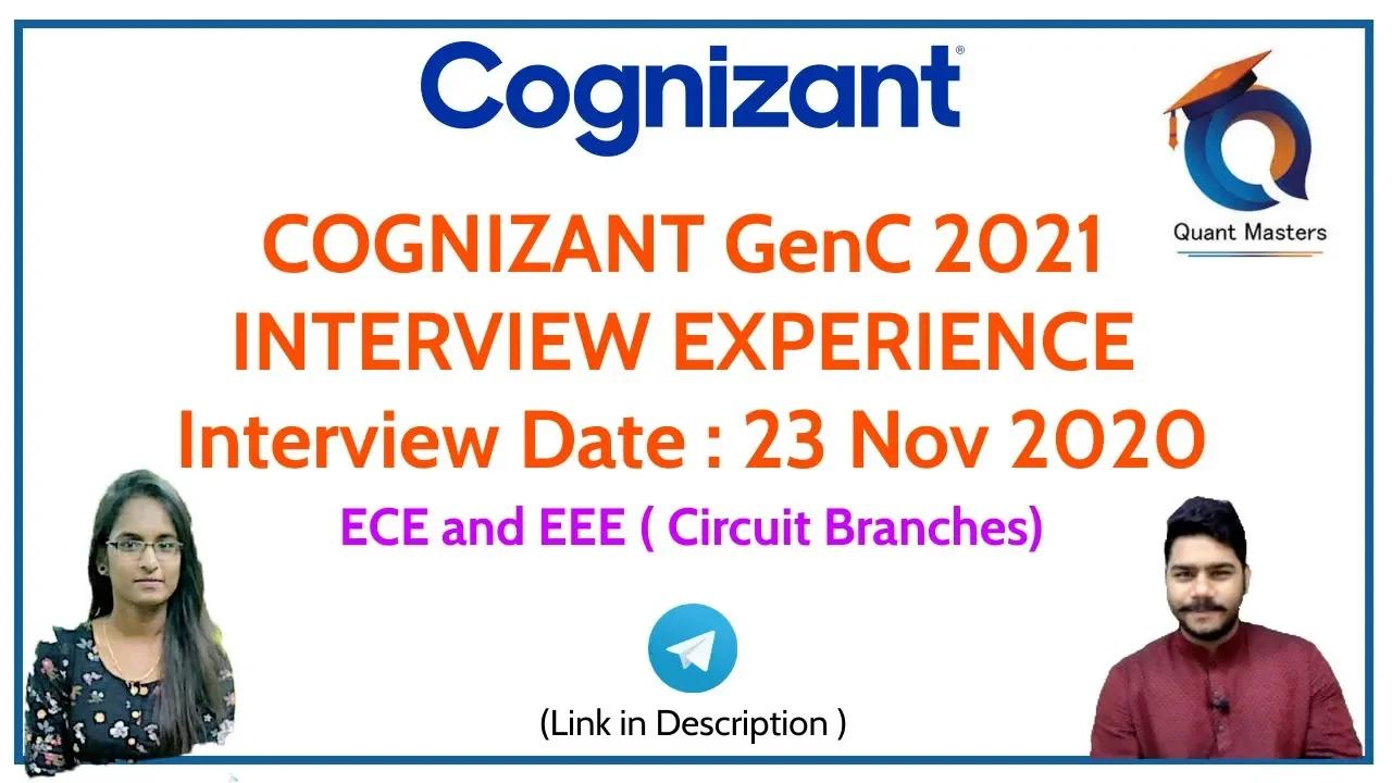 Cognizant GenC Interview Experience 2021 | 23 Nov 2020 | Circuit Branch #cognizantinterview #genC