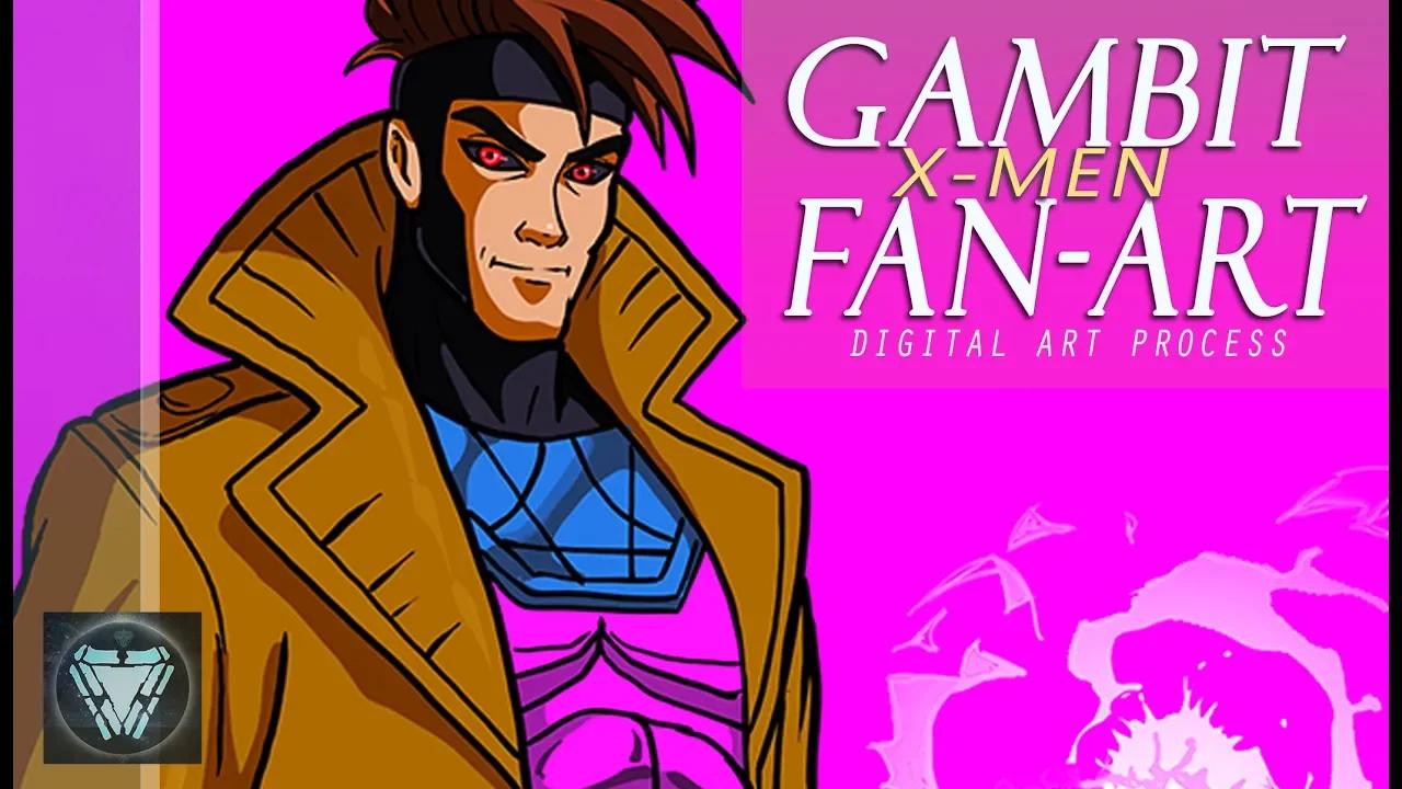 GAMBIT FAN-ART (X-MEN 97) | IN PHOTOSHOP | Digital Art Process