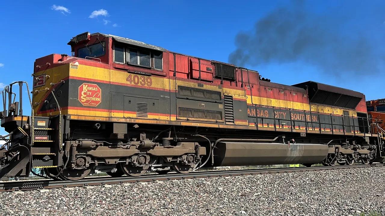KCS SD70ACe & SD40-2 Trail on a 6 Unit H-CLODEN4-27A!