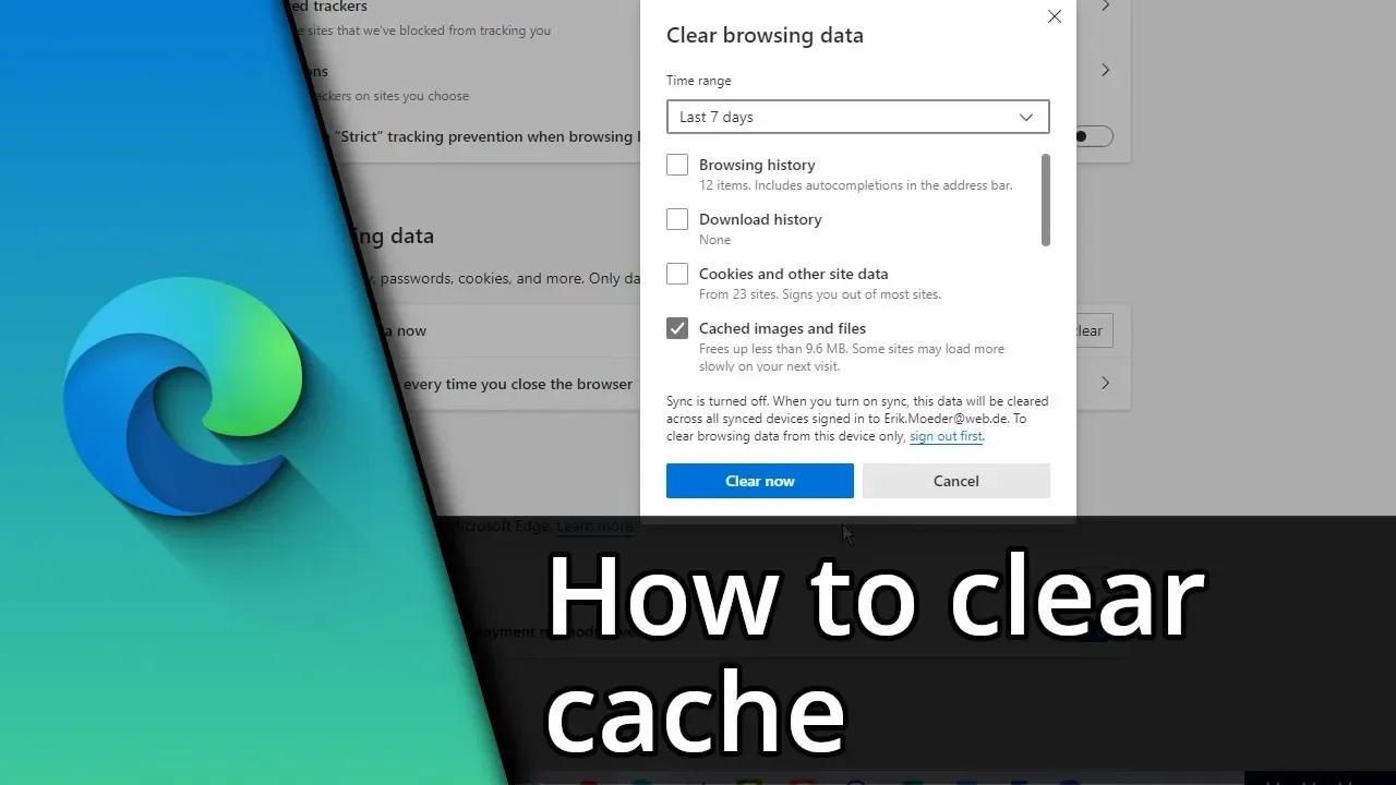 Clear cache in Microsoft Edge | Edge Clearing Cache Tutorial